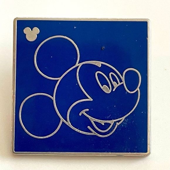 Disney | Accessories | Disney Mickey Mouse Blue Silhouette Pin 209 ...